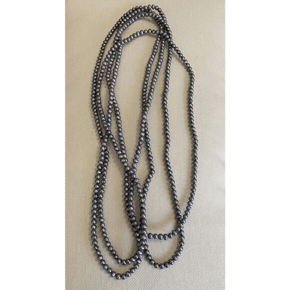 Vintage | Jewelry | Vintage Opera Length Endless Strand 0 Cultured Gray ...